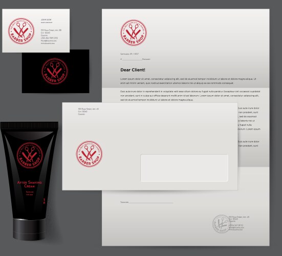 Barber shop identity Vector Images & Graphics for Commercial Use ...