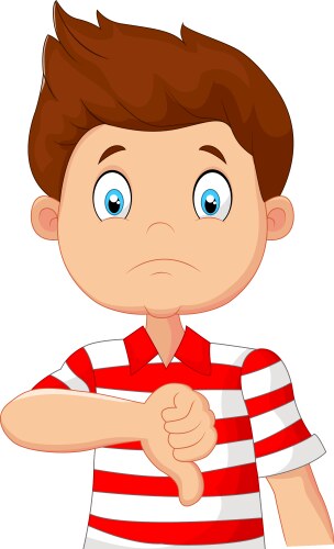 Cartoon boy falling down with cans Royalty Free Vector Image