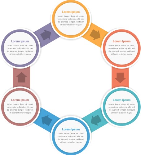 Circle of 6 Arrows Vector Images (over 6,300)