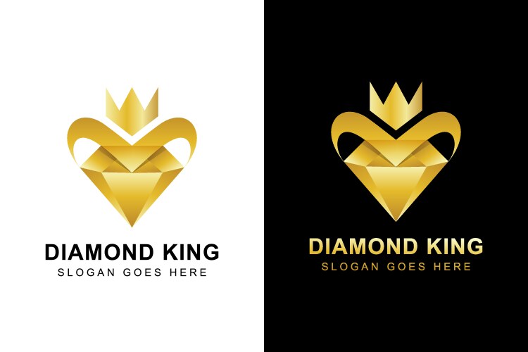 Luxury gold diamond logo creative diamond with Vector Image