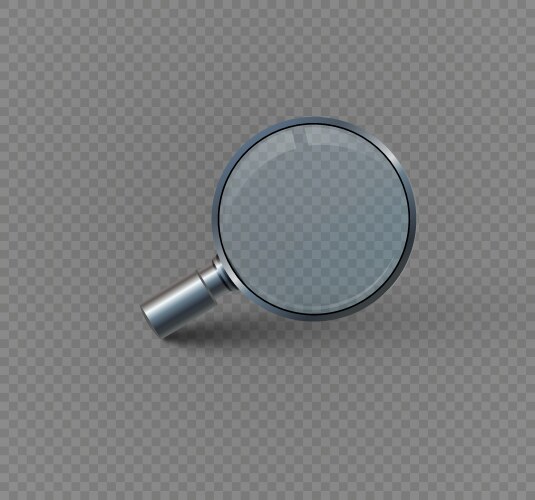 Magnifying glass on a transparent background Vector Image