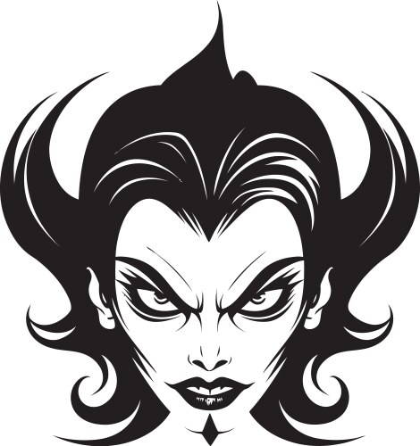 Moonlit mystique gothic witch logo veiled vixen Vector Image