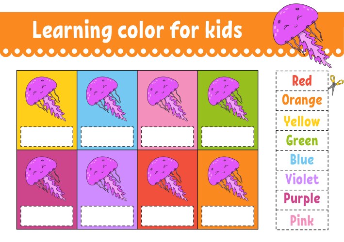 Learning color for kids education developing Vector Image