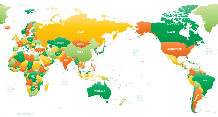 Asia Centric World Map