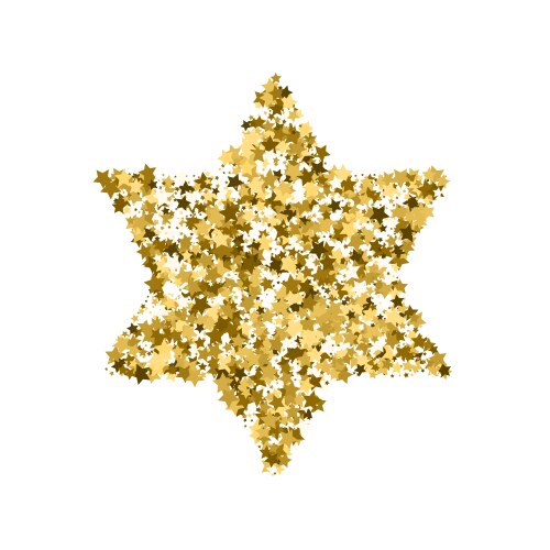 Golden star banner simple form template card vip Vector Image