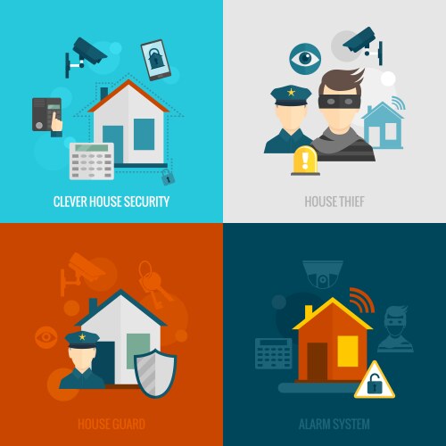 Security systems surveillance wireless cameras Vector Image