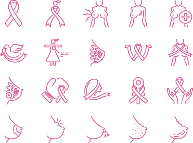 Breast cancer icon Royalty Free Vector Image - VectorStock