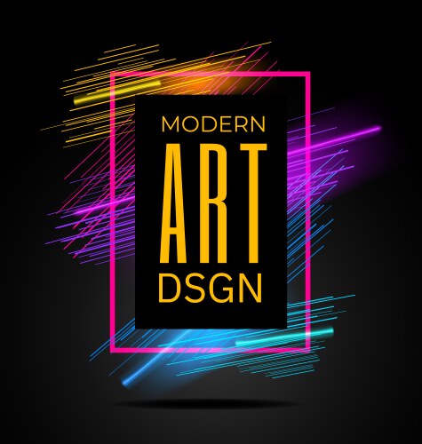 Modern frames with neon glowing lines Royalty Free Vector