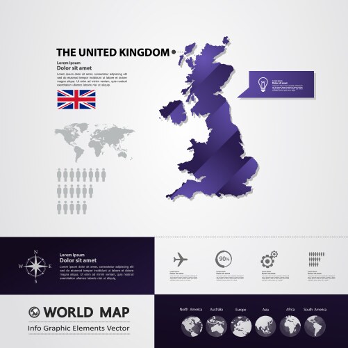 United arab emirates map with infographic Vector Image
