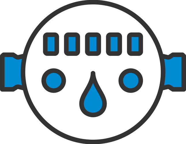 Water meter icon Royalty Free Vector Image - VectorStock