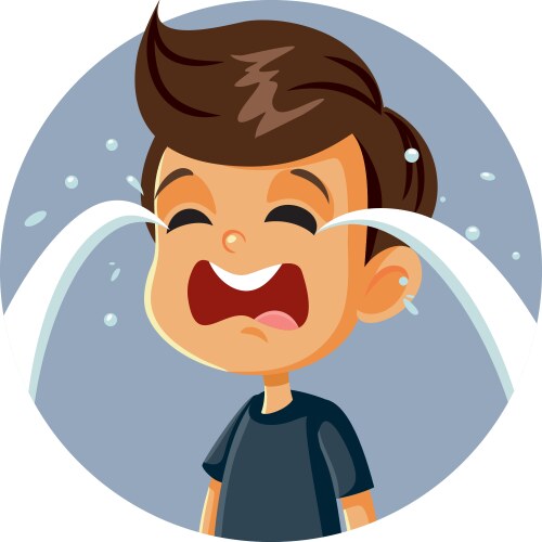 Crying boy Royalty Free Vector Image - VectorStock
