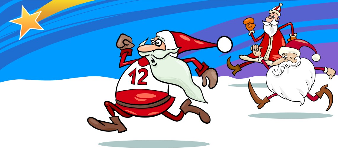 Santa Running Vector Images (over 1,400)