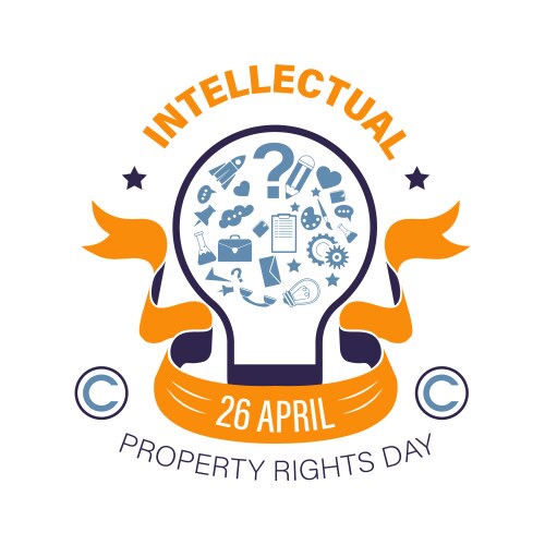 Intellectual property flat infographics Royalty Free Vector