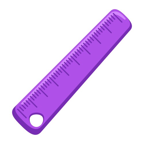 Cute school ruler straight for geometry Royalty Free Vector