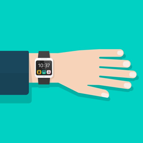 Hand watch Royalty Free Vector Image - VectorStock