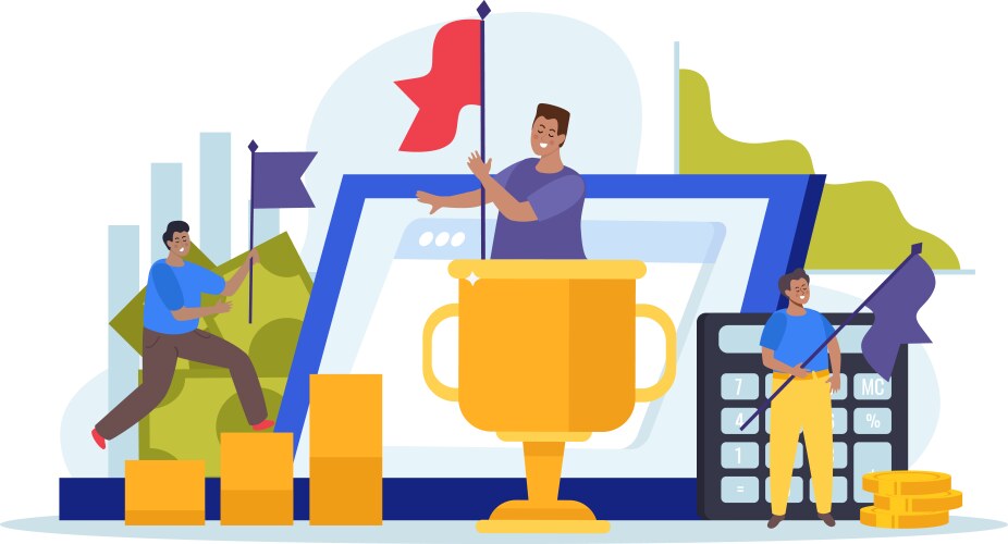 Completed task concept Royalty Free Vector Image
