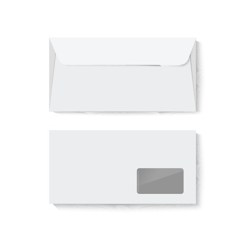 Envelope template realistic blank paper Royalty Free Vector