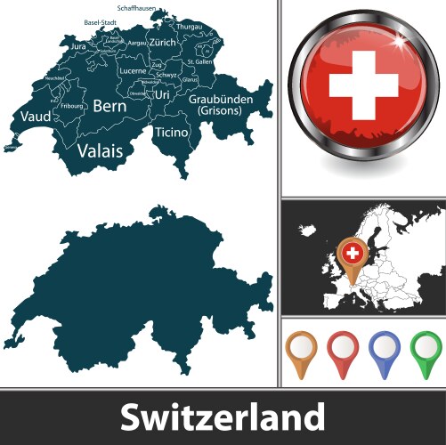 Switzerland Map Vector Images (over 3,700)