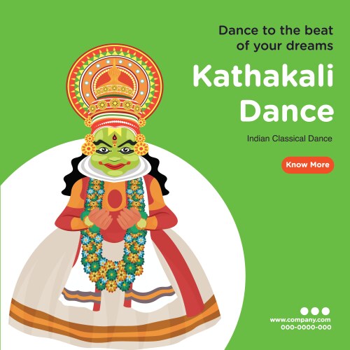 Colorful kathakali face Royalty Free Vector Image
