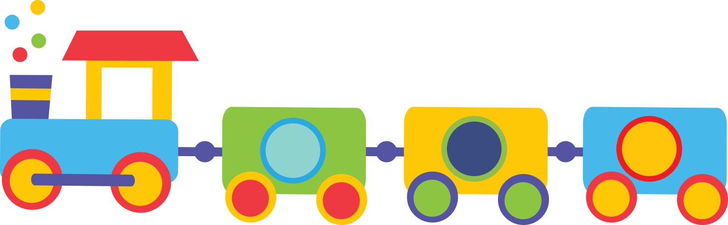 Cheerful Children on a Train Royalty Free Vector Image