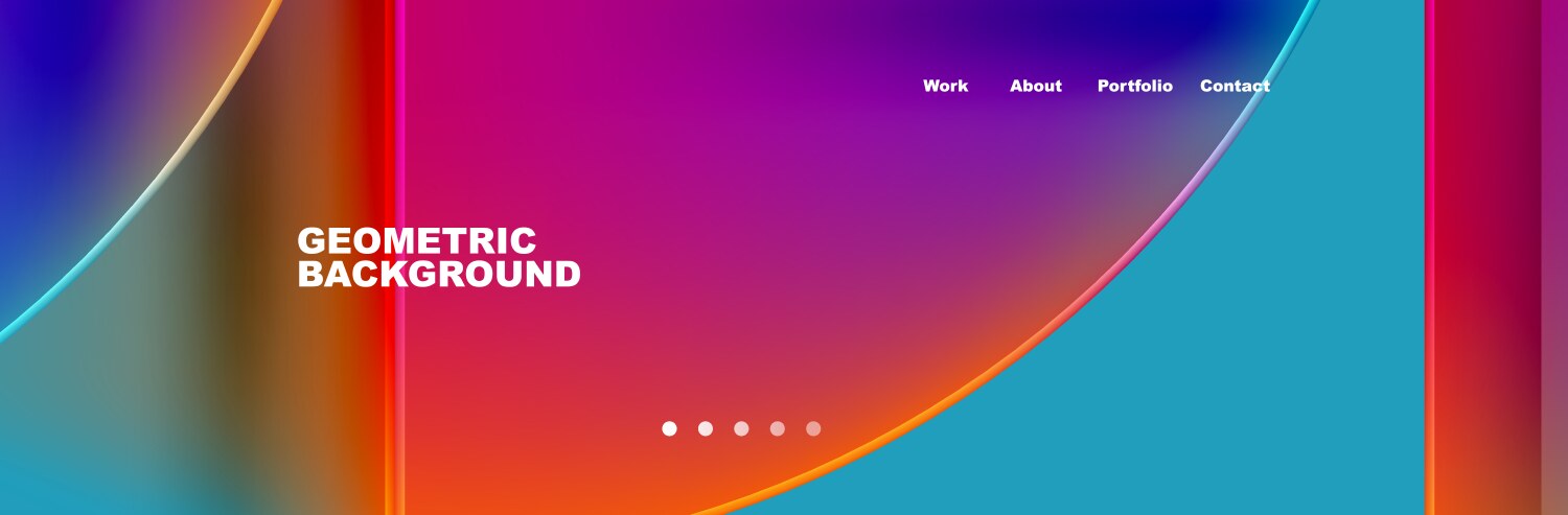 Vivid geometric background with a rainbow Vector Image