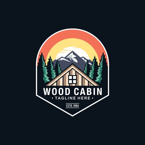 Cabin logo design Royalty Free Vector Image - VectorStock