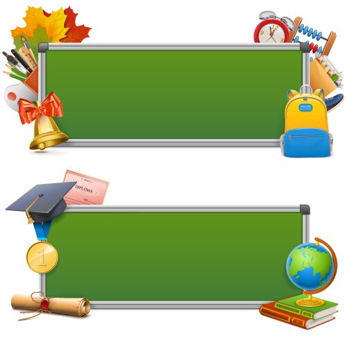 School scroll with globe Royalty Free Vector Image