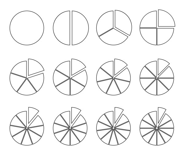 Fraction Pie Chart Vector Images (over 1,000)