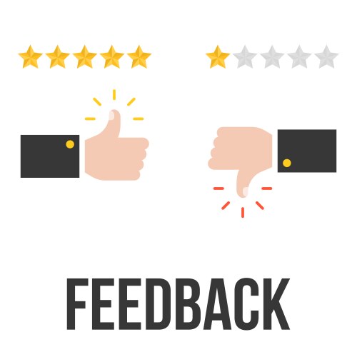 Speech cloud with thumbs down bad feedback Vector Image