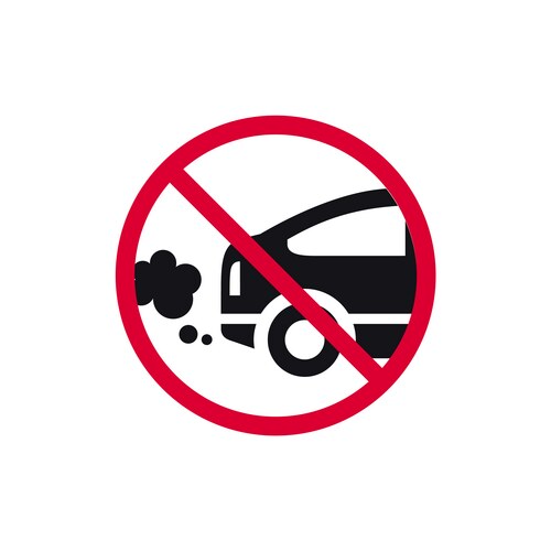 No parking cars sign Royalty Free Vector Image