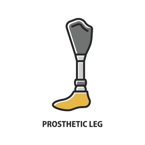Prosthetic leg glyph icon modern exoskeleton Vector Image