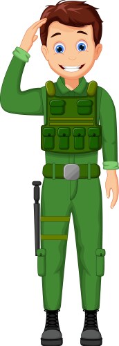 Soldier infantry with backpack Royalty Free Vector Image