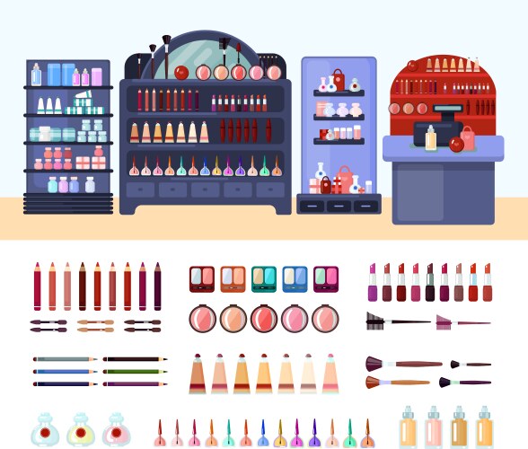 Beauty store emblem Royalty Free Vector Image - VectorStock