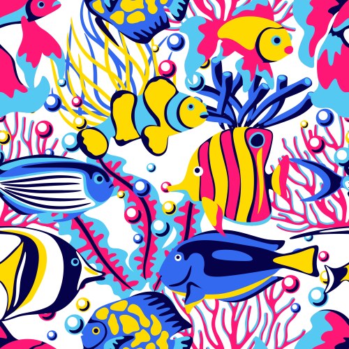 Underwater Border with Marine Life Royalty Free Vector Image