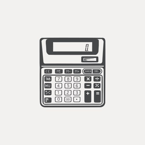 Micro calculator sketch hand drawn eps10 Vector Image