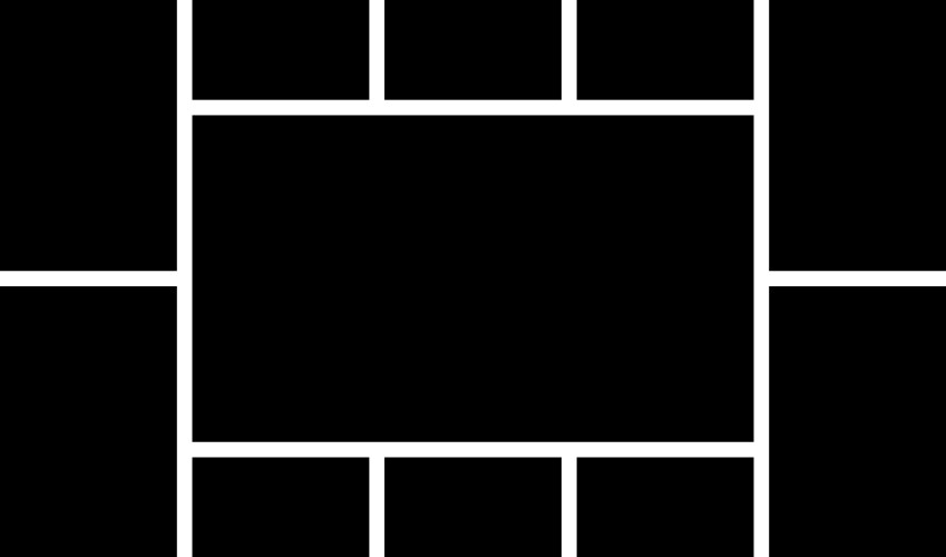 Collage photo frame layout Royalty Free Vector Image