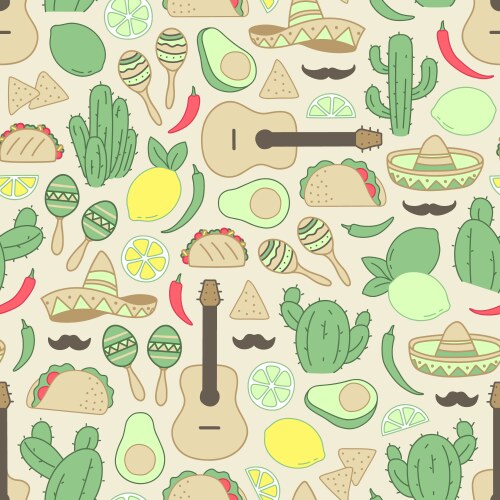 Pattern Mariachi Mexican Vector Images (over 930)