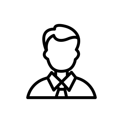 Admin icon isolated on white background Royalty Free Vector