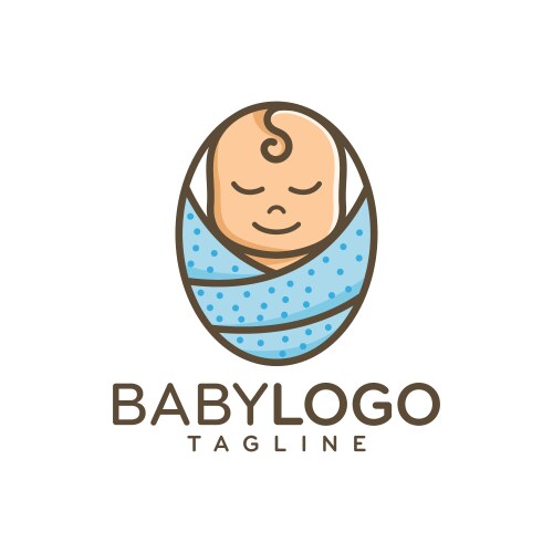 Baby logo Royalty Free Vector Image - VectorStock