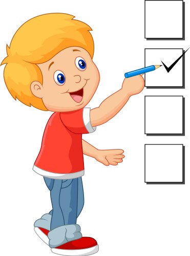Cartoon checklist Vector Images & Graphics for Commercial Use | VectorStock