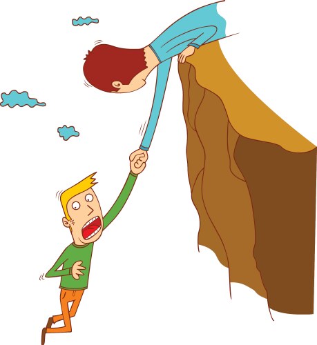 Falling girl outdoor kids cartoon Royalty Free Vector Image