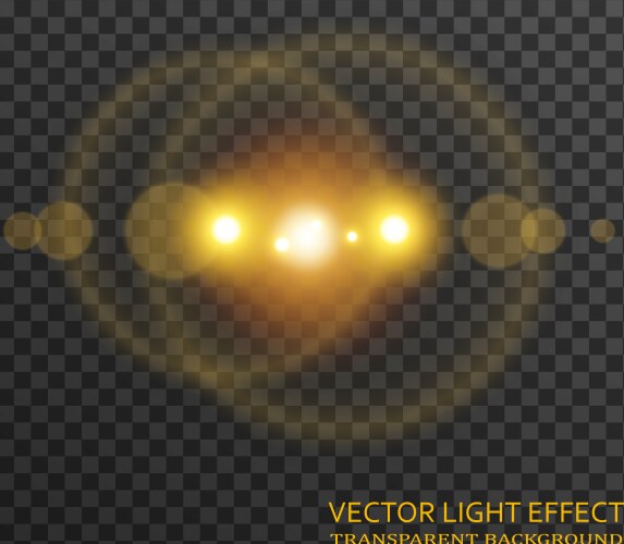 Golden glowing light gold glow flash with sparcle Vector Image