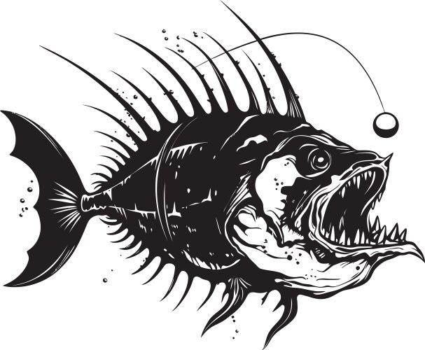 Maleficent marauder evil angler fish symbolism Vector Image