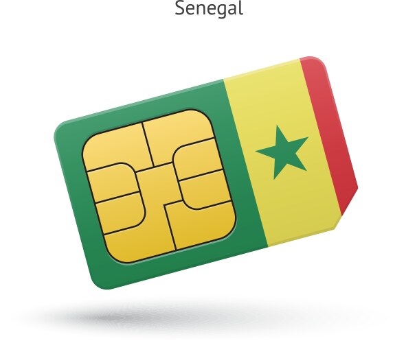 Bangladesh mobile phone sim card with flag Vector Image
