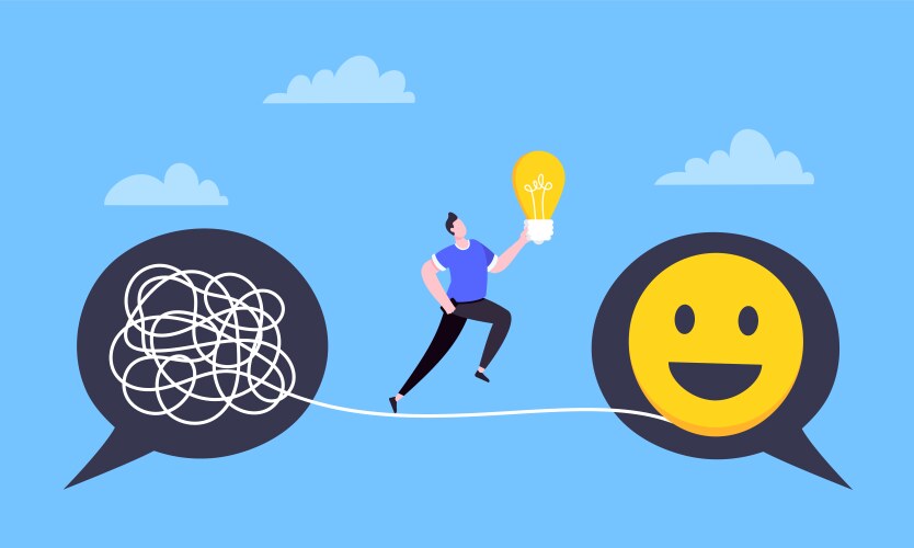 Understanding problem solution simplify challenge Vector Image