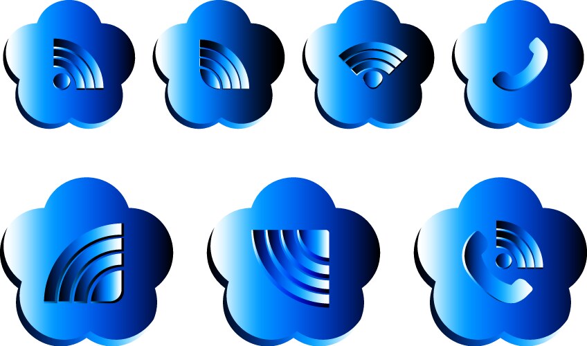 Call and wifi con unique design usable anywhere Vector Image