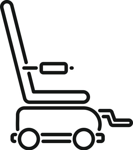 Electric wheelchair icon for mobility and Vector Image