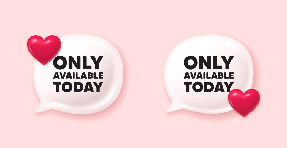 Only available today tag special offer price sign Vector Image