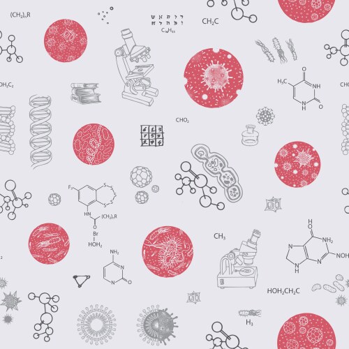 Chemistry seamless pattern Royalty Free Vector Image