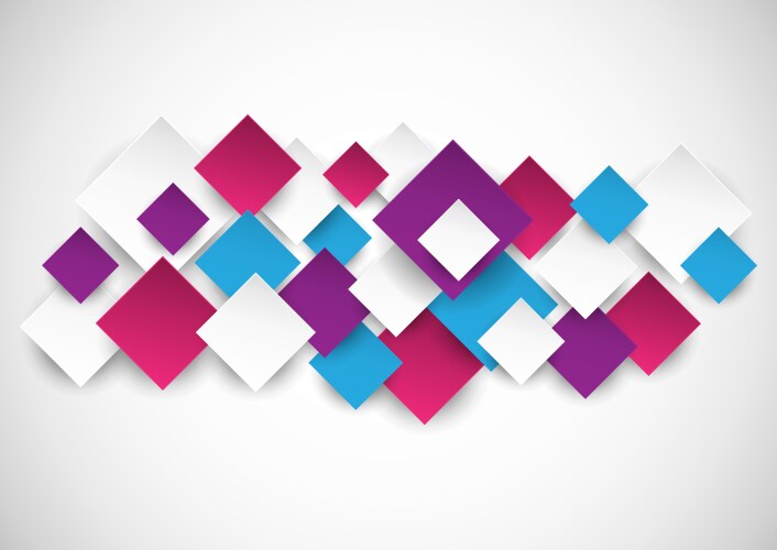 Abstract colorful rectangles 3d background Vector Image